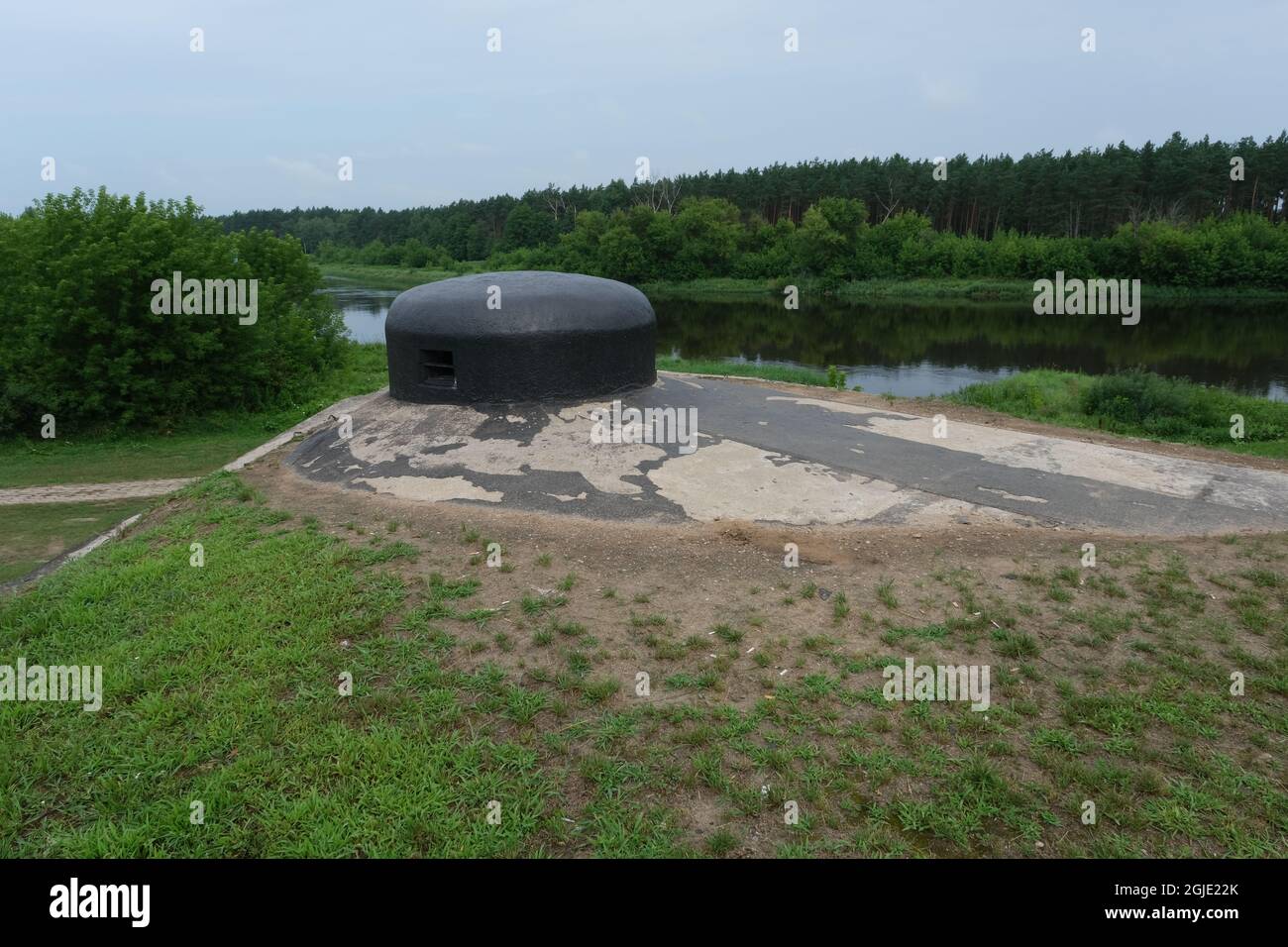 Nowogrod, Poland - July 18, 2021: Polish defense line on the Narew ...