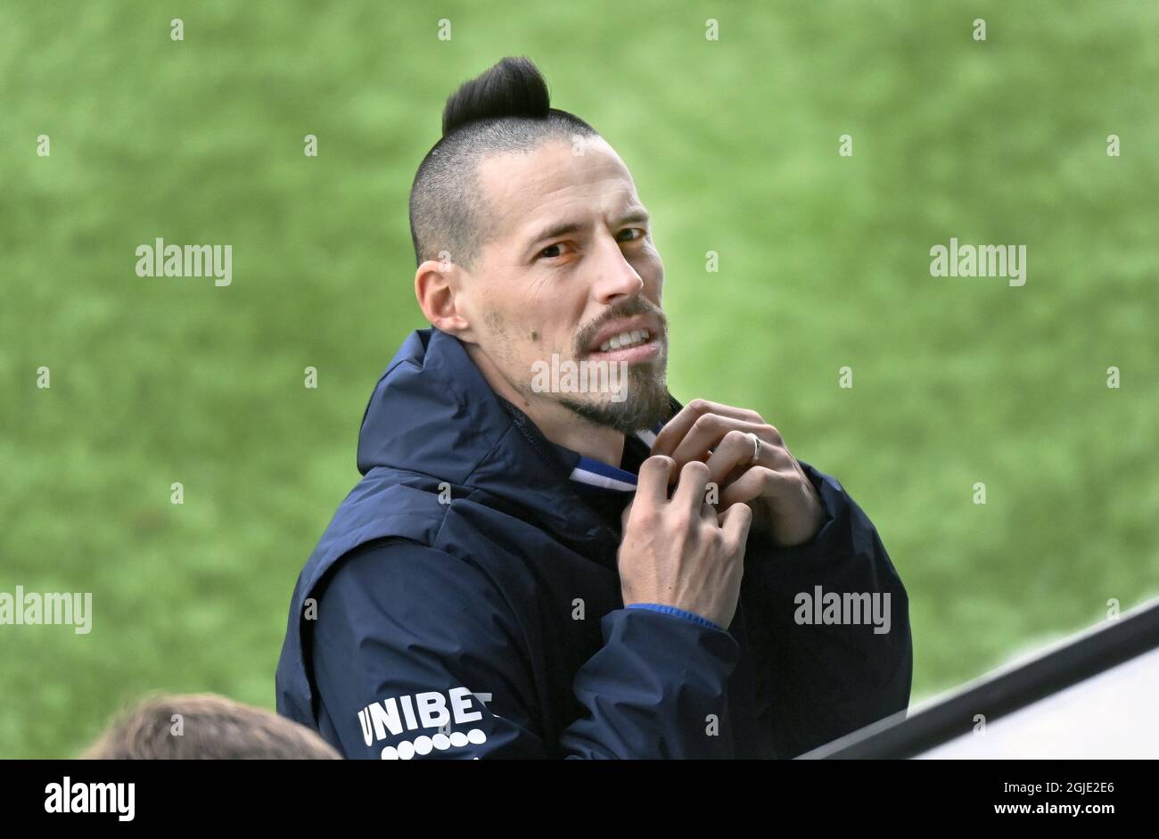 Slovak football player Marek Hamsik during a training session with his ...