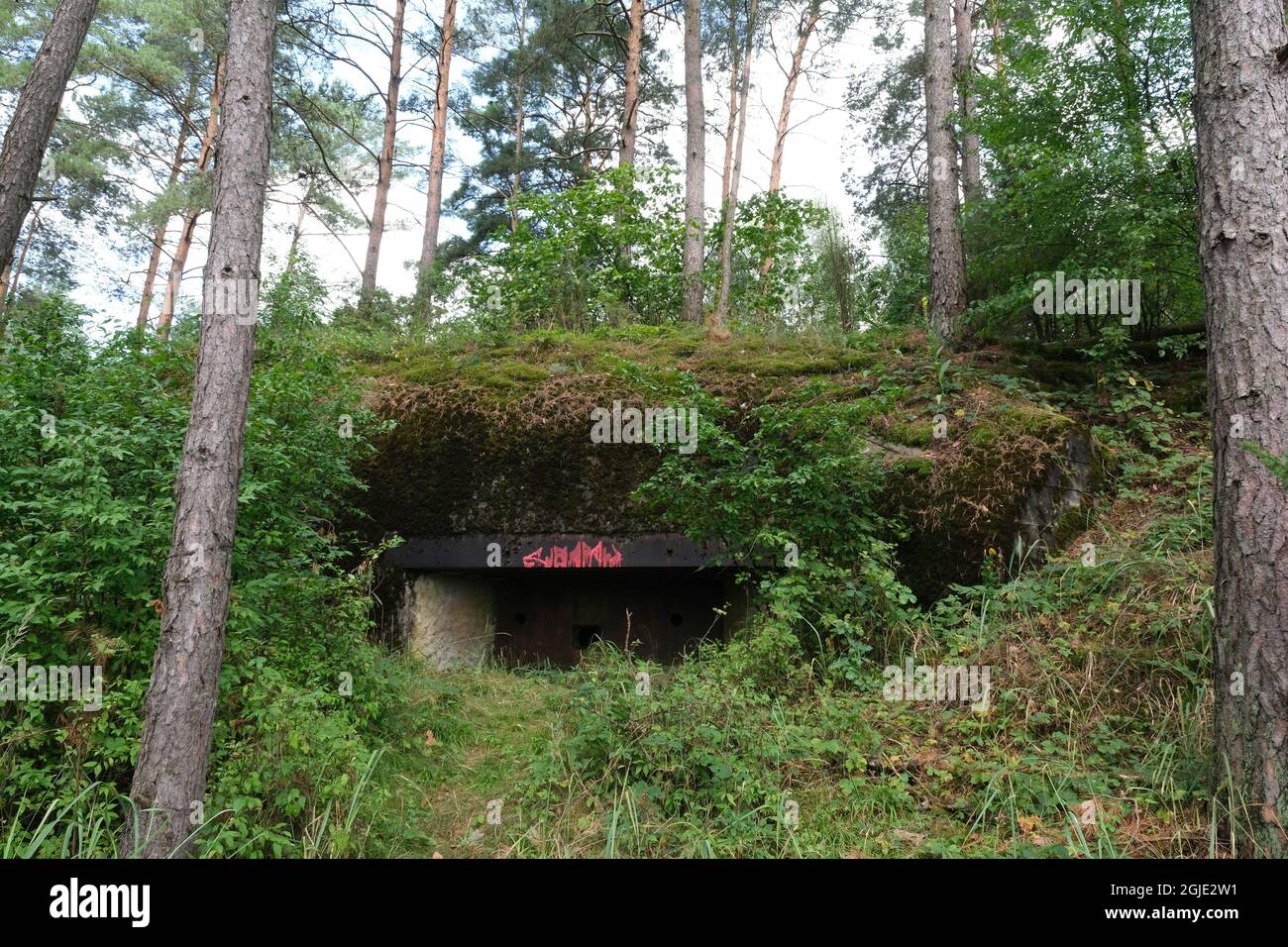 Nowogrod, Poland - July 18, 2021: Polish defense line on the Narew ...