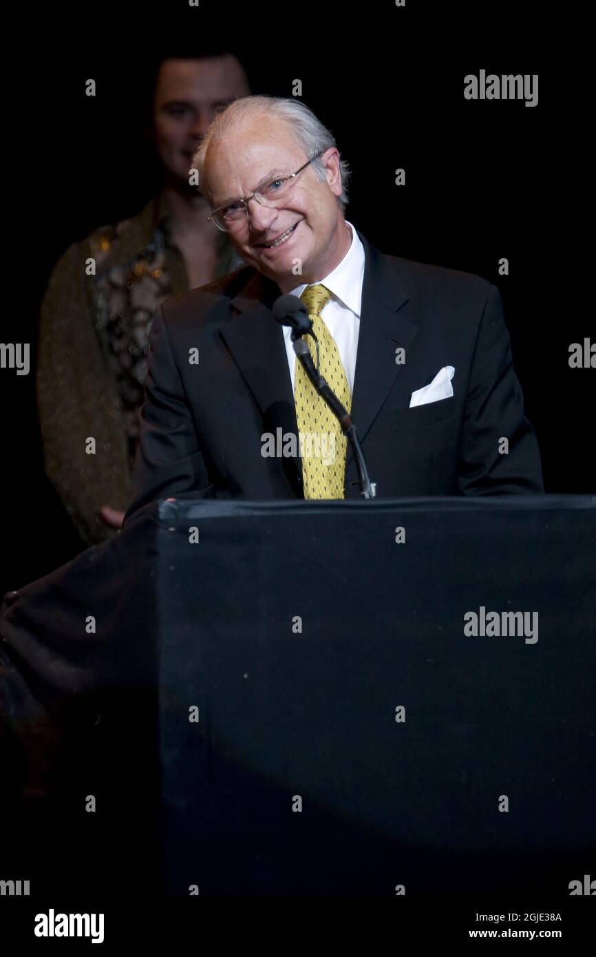 King Carl Gustaf at Swedish financier Anders Lettstrom's 70th birthday ...