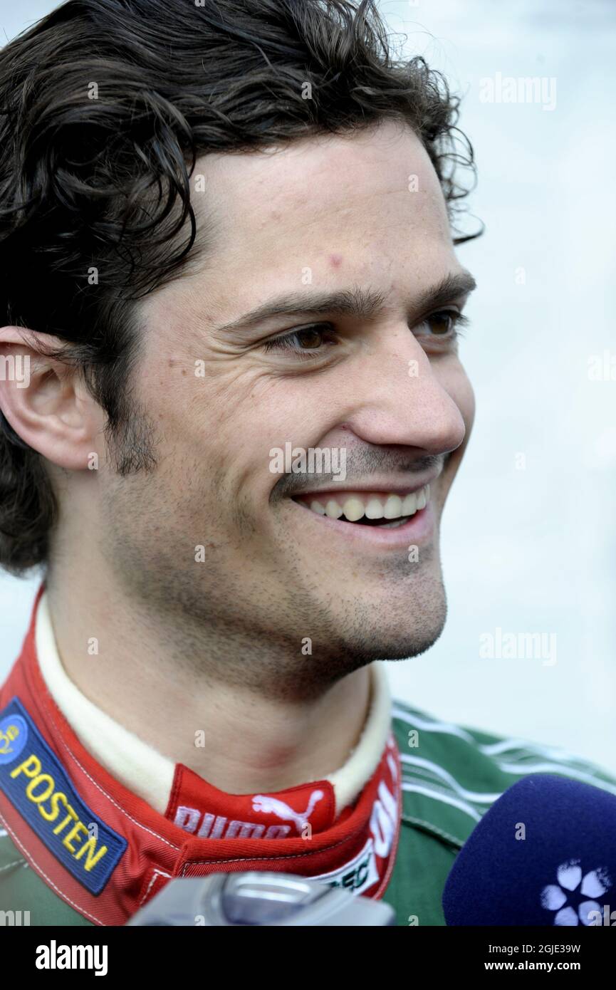 Sweden's Prince Carl Philip Bernadotte came last in the Porsche Carrera ...