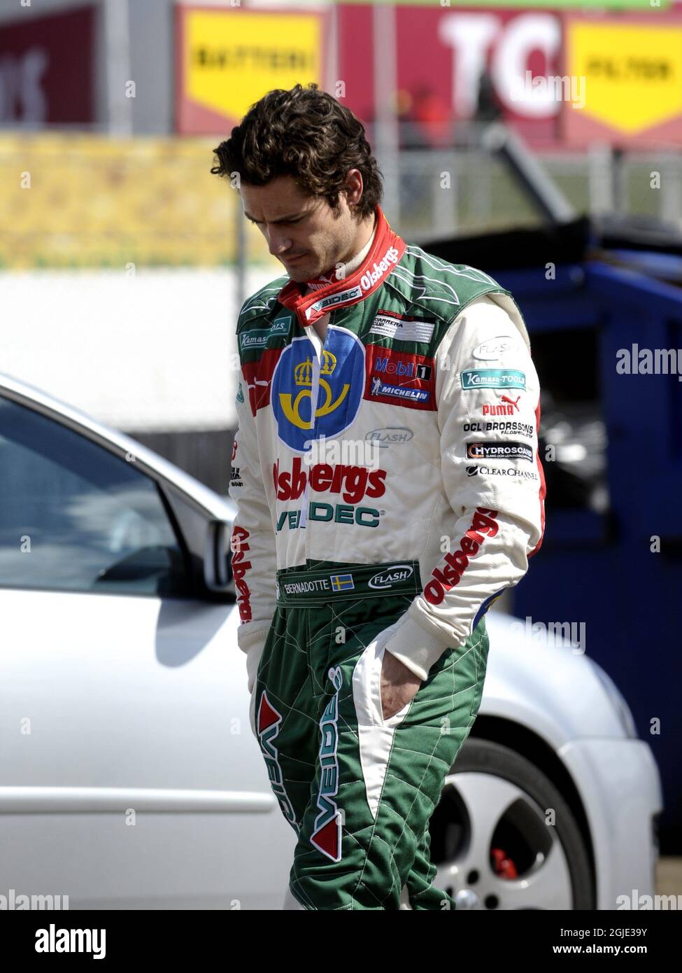 Sweden's Prince Carl Philip Bernadotte came last in the Porsche Carrera ...