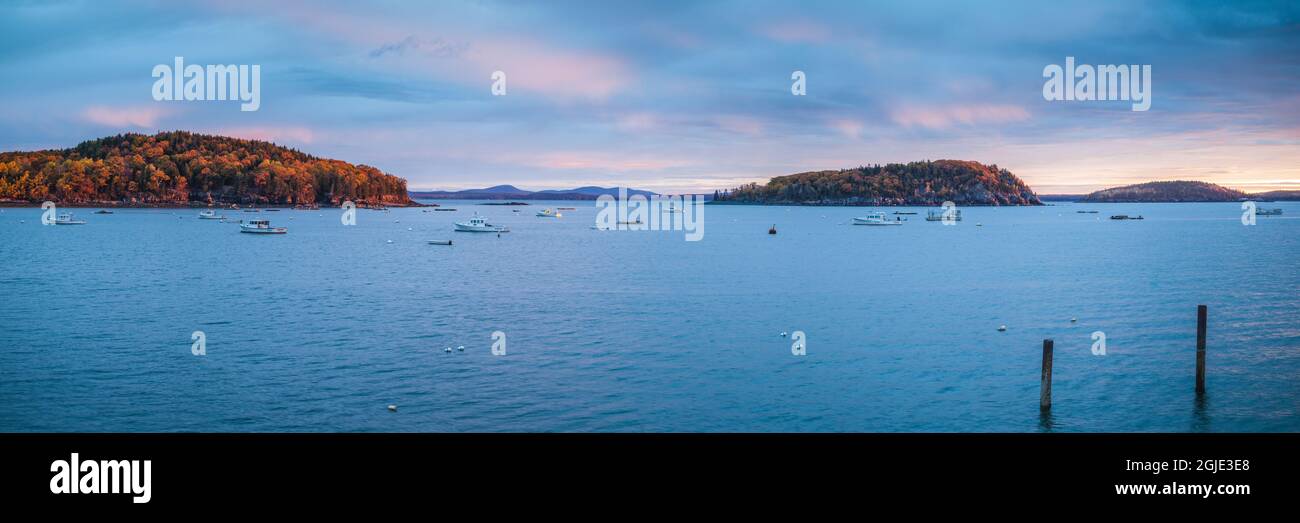 USA, Maine, Mt. Desert Island, Bar Harbor, view of Frenchman Bay ...