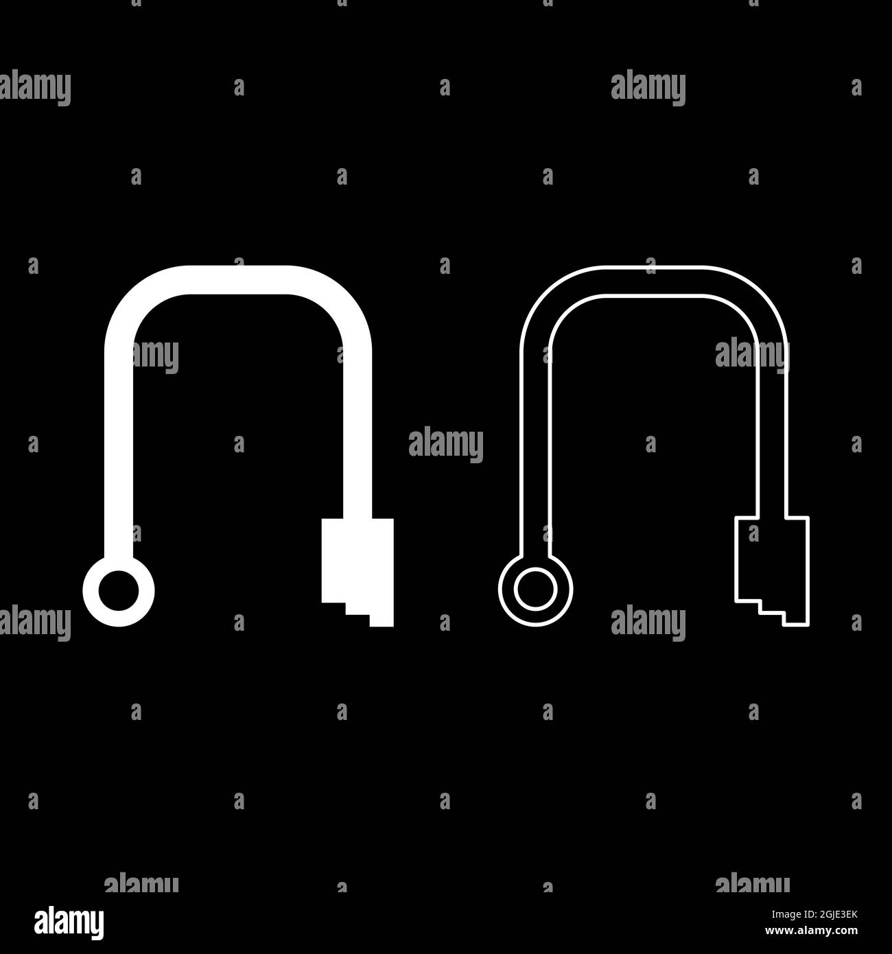Branch pipe icon white color vector illustration flat style simple ...