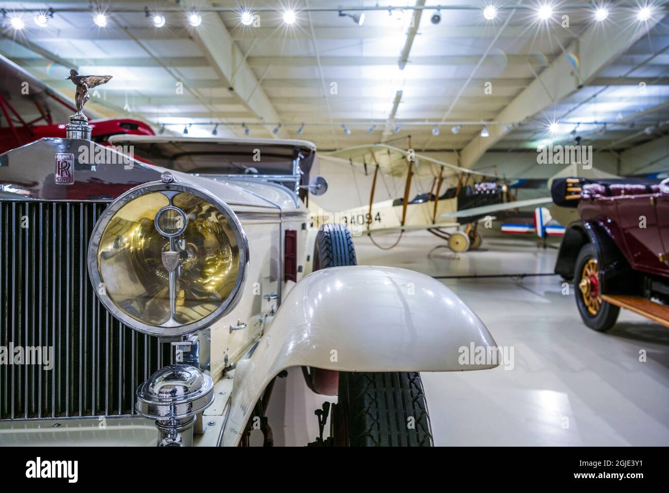 USA, Maine, Kennebunkport, Owls Head Transportation Museum, 1930s-era ...