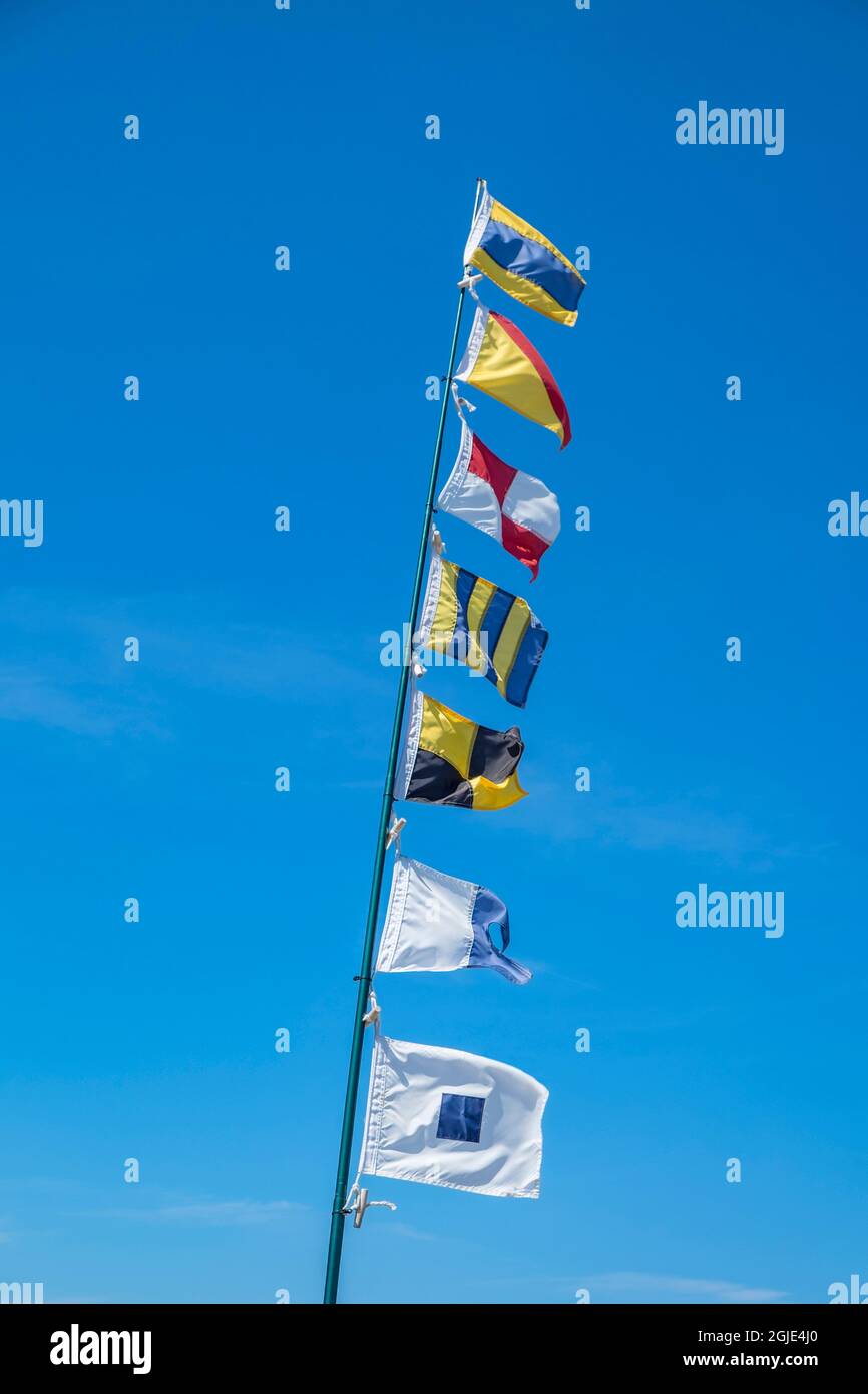 Nautical flags blowing hi-res stock photography and images - Alamy