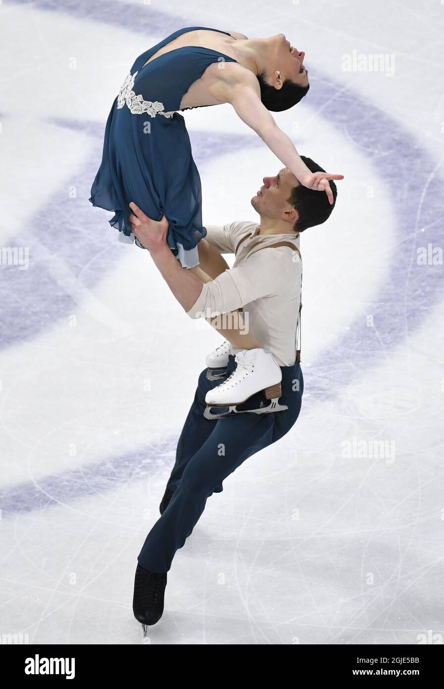 Charlene Guignard and Marco Fabbri of Italy perform during the Ice ...
