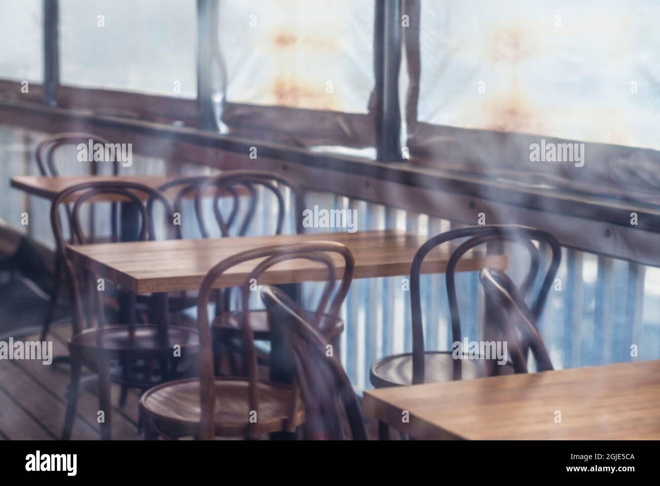 USA, Massachusetts, Cape Ann, Gloucester. Restaurant interior Stock ...