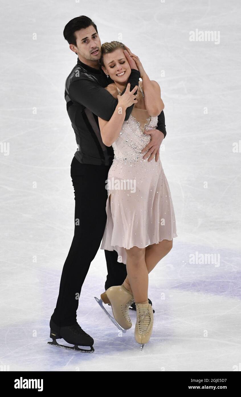 Madison Hubbell and Zachary Donohue of the USA perform during the Ice ...
