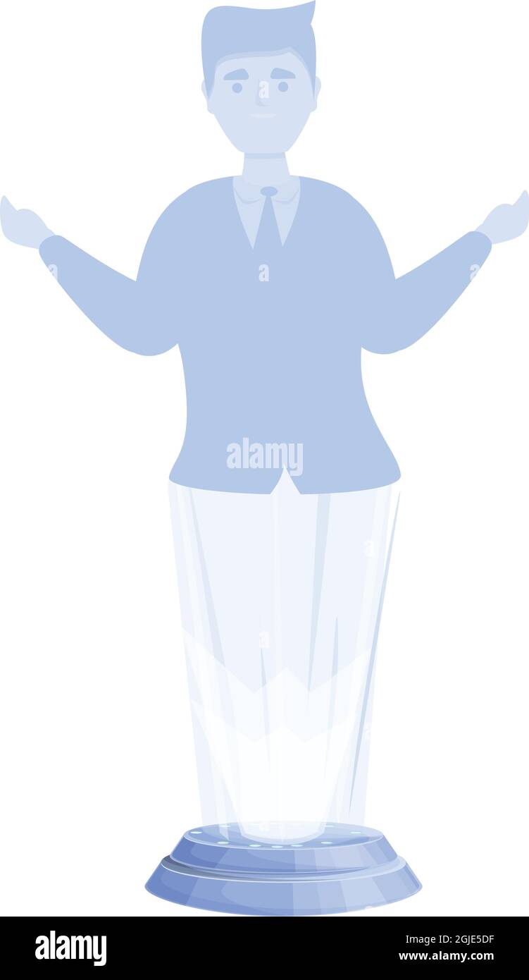 Communication hologram icon cartoon vector. Digital network. Virtual ...