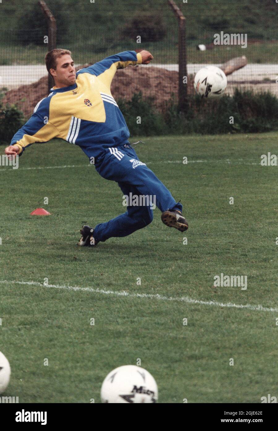 Swedish football player Teddy Lucic during training Stock Photo - Alamy
