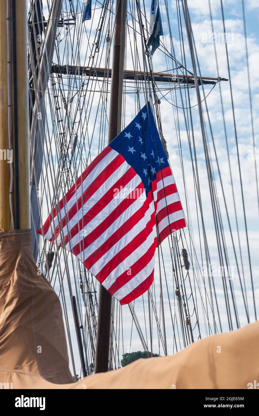 USA, Massachusetts, Cape Ann, Gloucester. Gloucester Schooner Festival ...