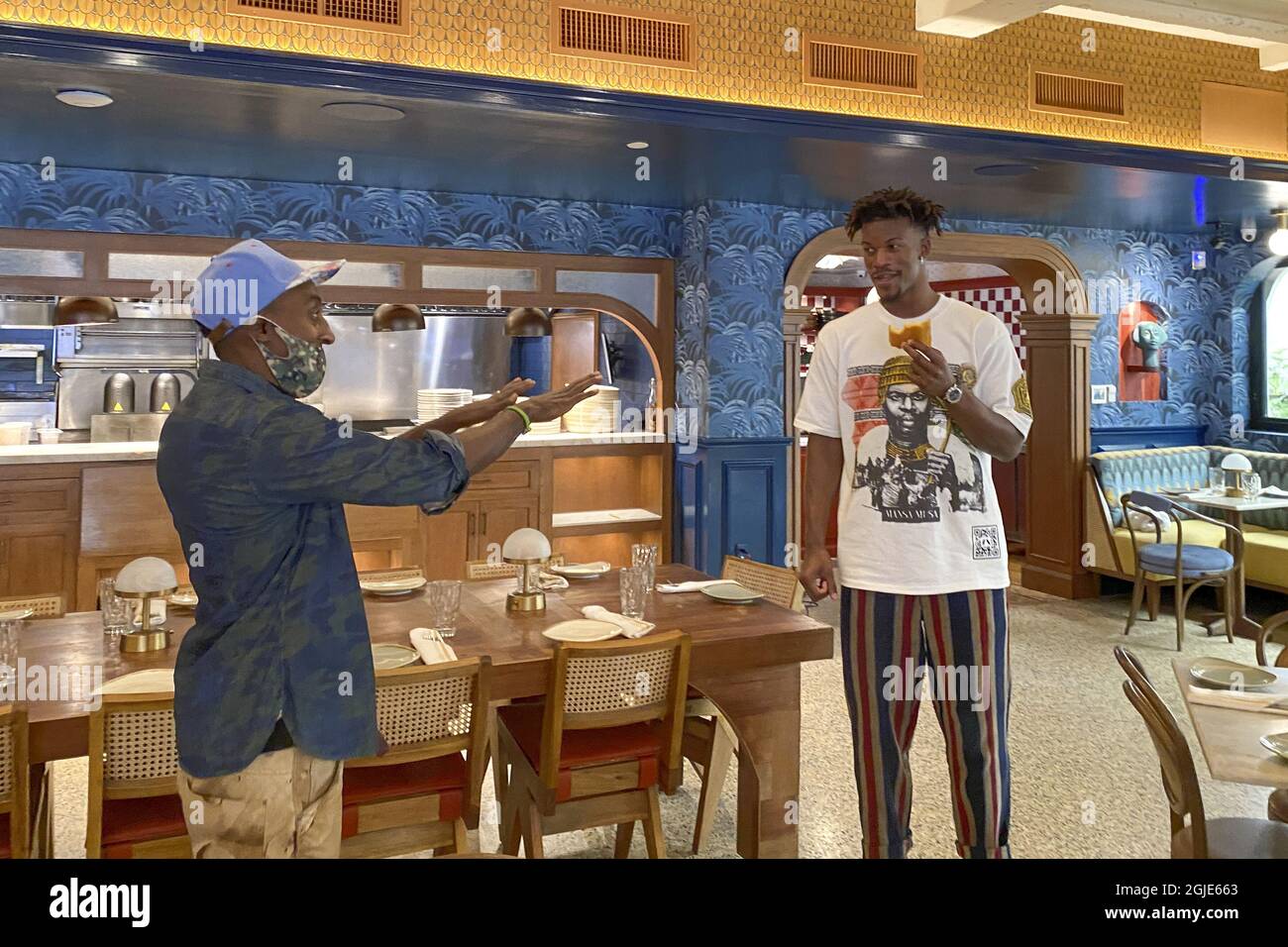 Chef Marcus Samuelsson and Miami Heat player Jimmy Butler at his new ...