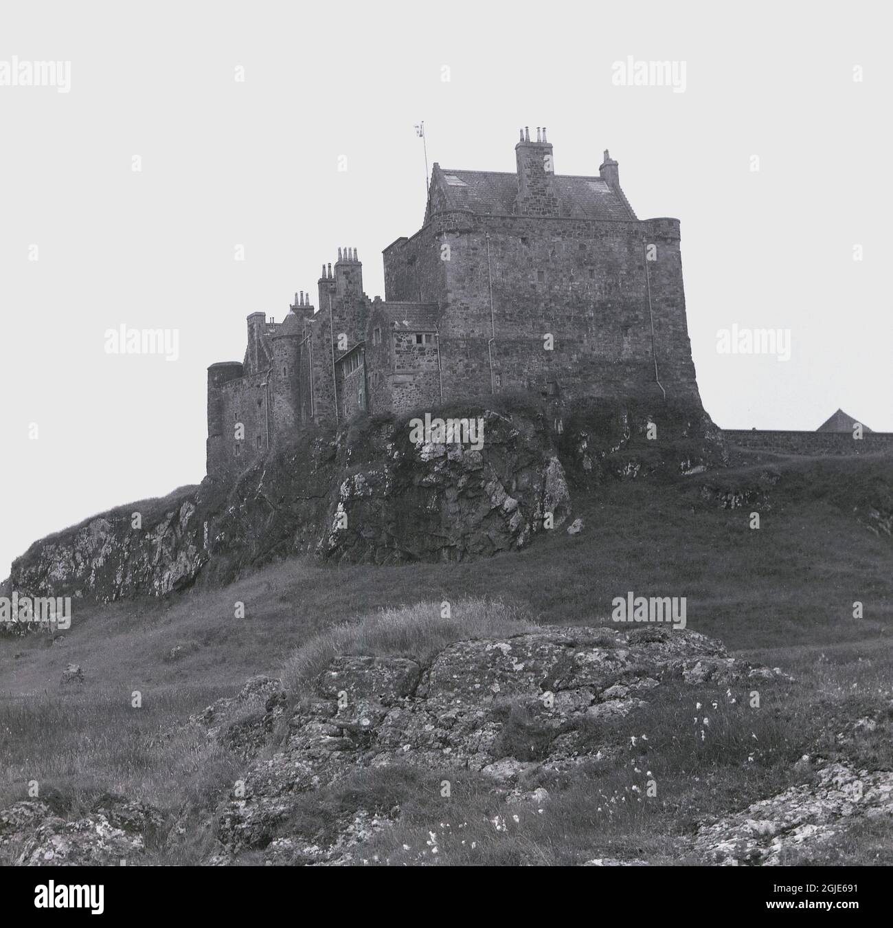 1961, historical picture of Duart Castle, Inner Hebrides, Isle of Mull ...