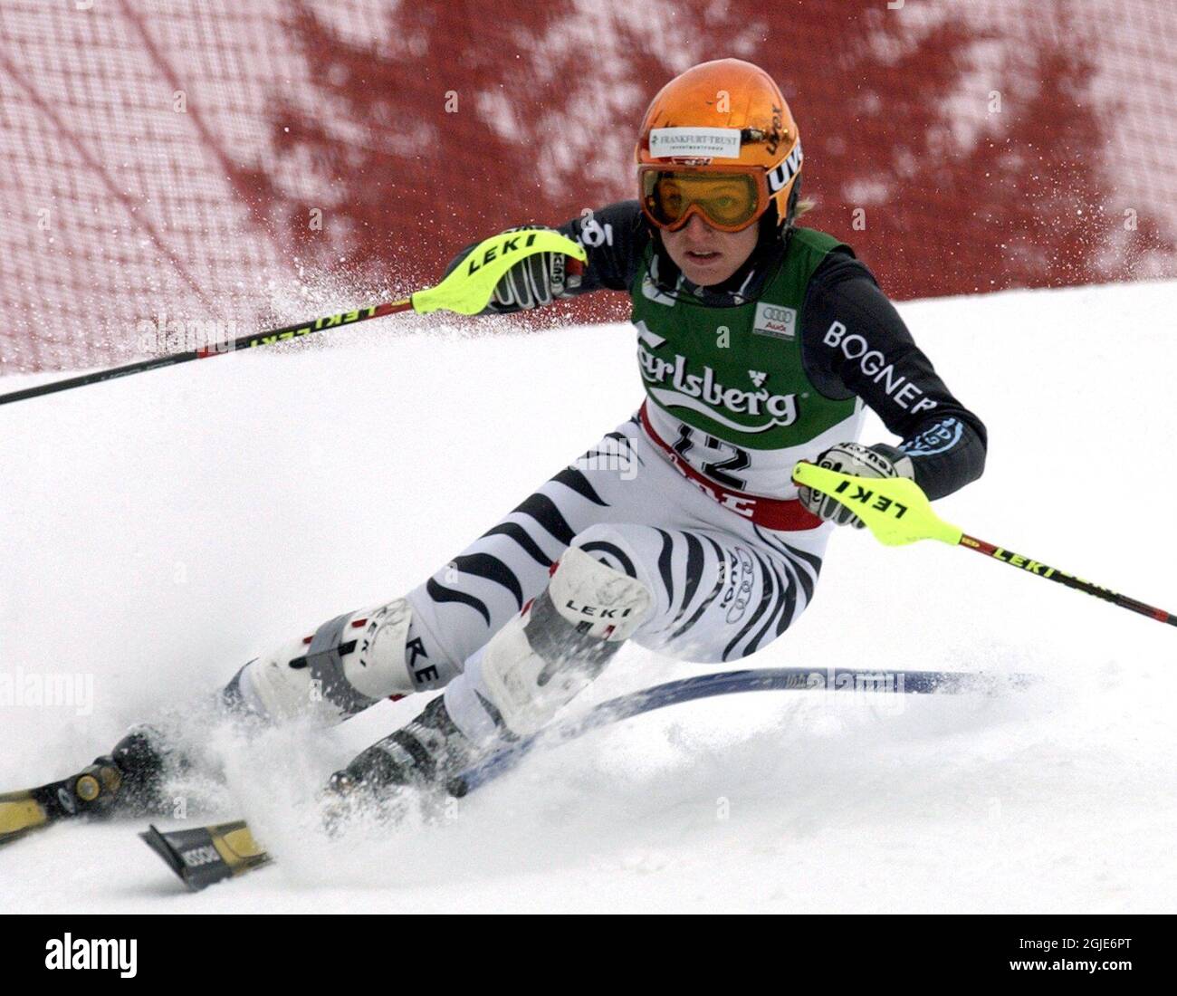 Germany's Martina Ertl in action during the first run of the Women's ...