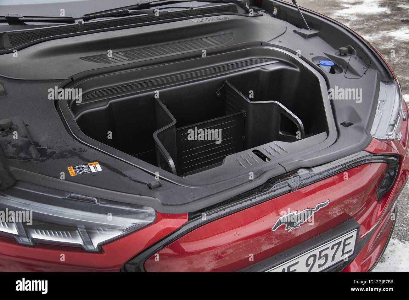 Ford Mustang Mach-E, a frunk (storage compartment in the front of the ...