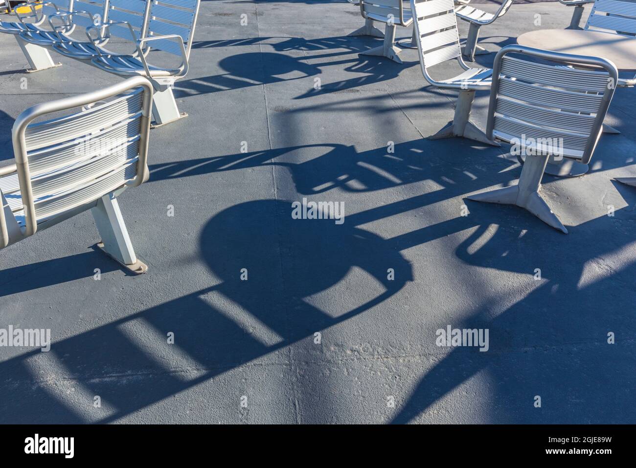 USA, Massachusetts, Cape Cod, Hyannis-Nantucket Island. Morning shadows ...