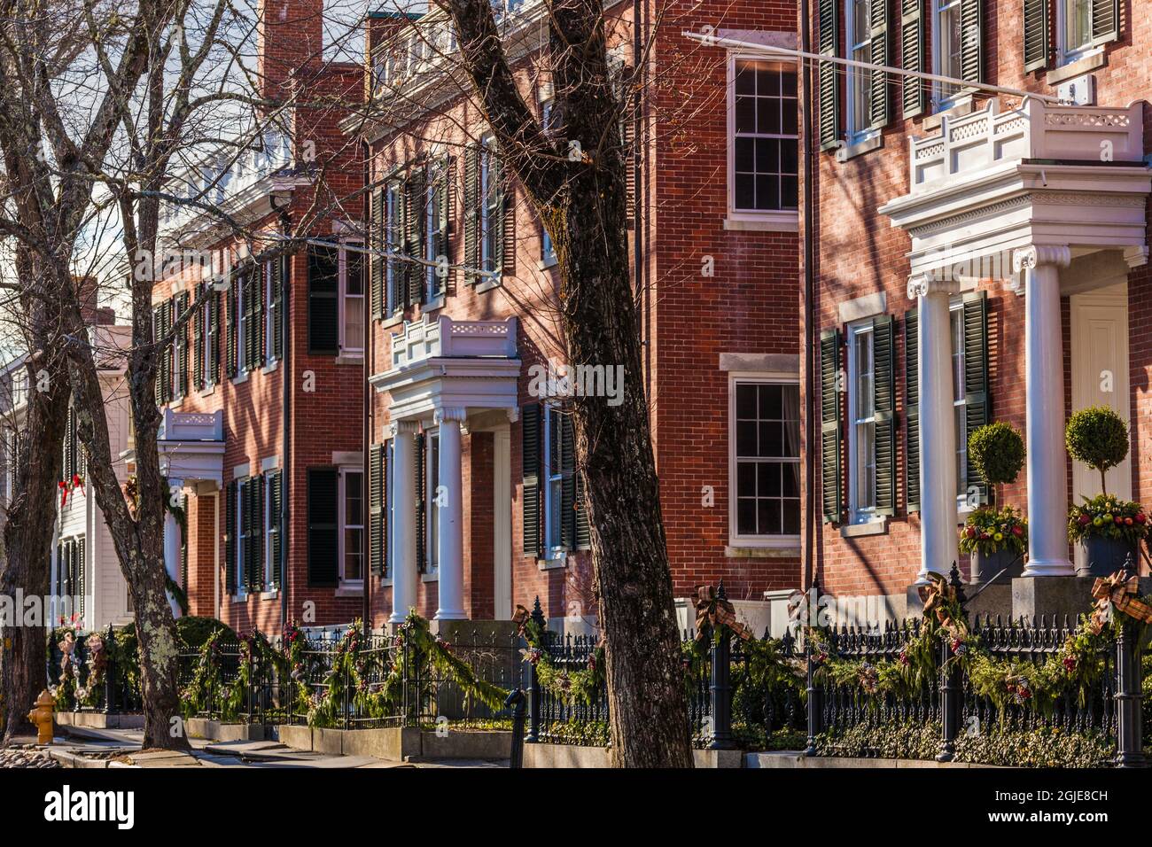 USA, Massachusetts, Nantucket Island. Nantucket Town, Main Street ...