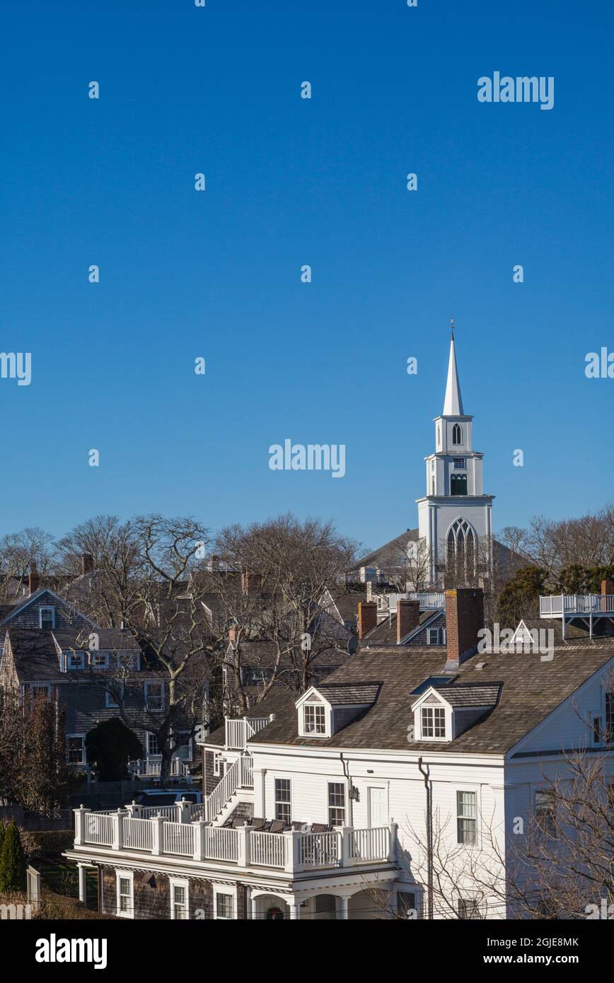 USA, Massachusetts, Nantucket Island. Nantucket Town, First ...