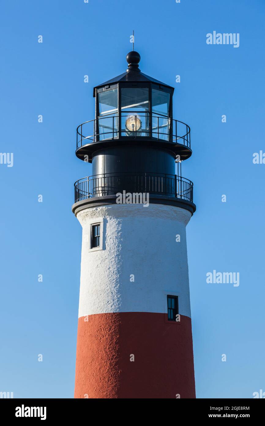 USA, Massachusetts, Nantucket Island. Sankaty, Sankaty Head Lighthouse ...