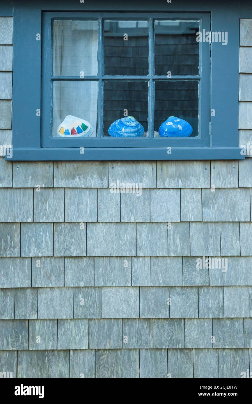 USA, Massachusetts, Nantucket Island. Siasconset, village cottage ...
