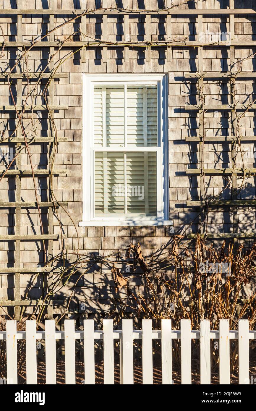 USA, Massachusetts, Nantucket Island. Siasconset, village cottage ...