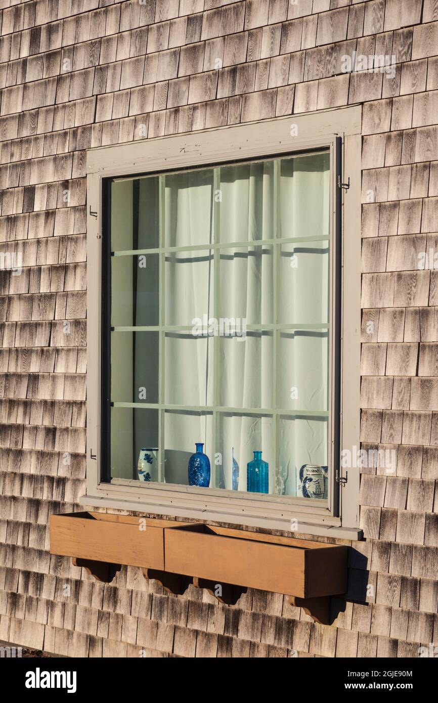 USA, Massachusetts, Nantucket Island. Siasconset, village cottage ...