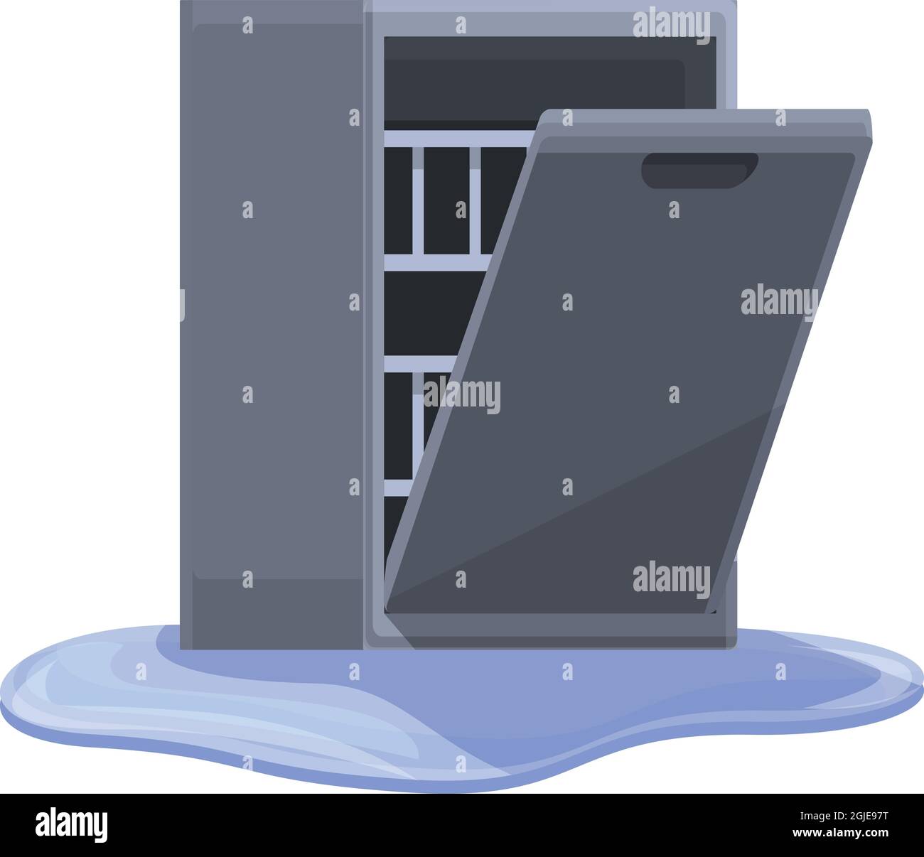 Broken kitchen dishwasher icon cartoon vector. Appliance repair. Damage machine Stock Vector ...