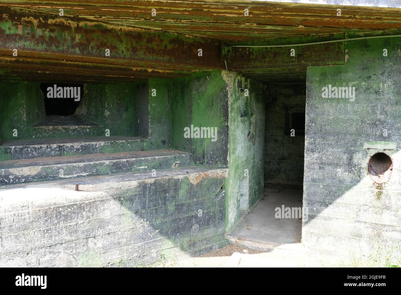Martiany, Poland - July 19, 2021: A well preserved German bunker type ...