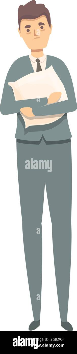 Burnout worker icon cartoon vector. Office stress. Work anxiety Stock ...