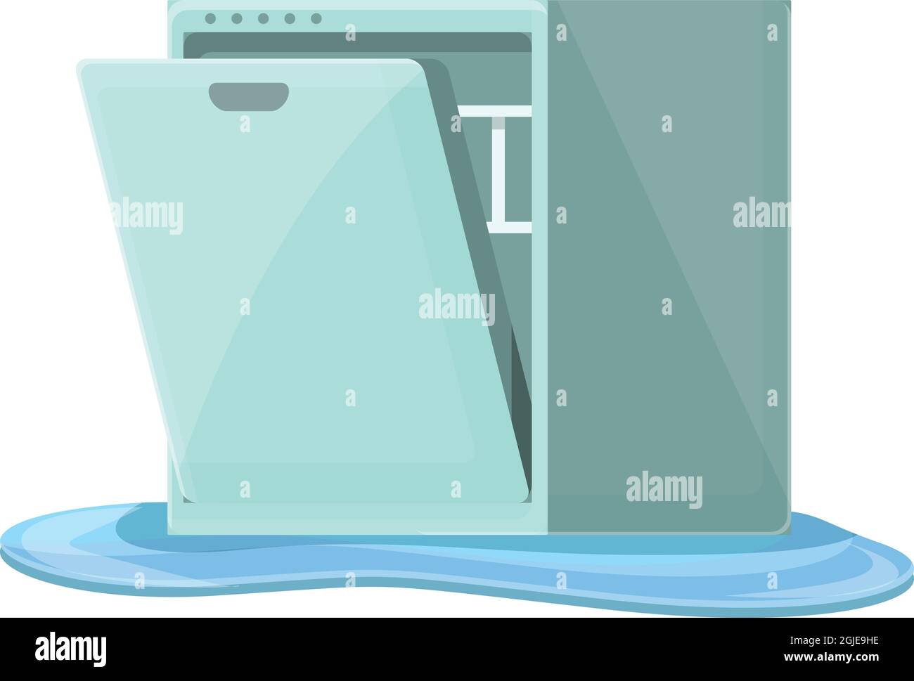 Broken washing machine kitchen Cut Out Stock Images & Pictures - Alamy