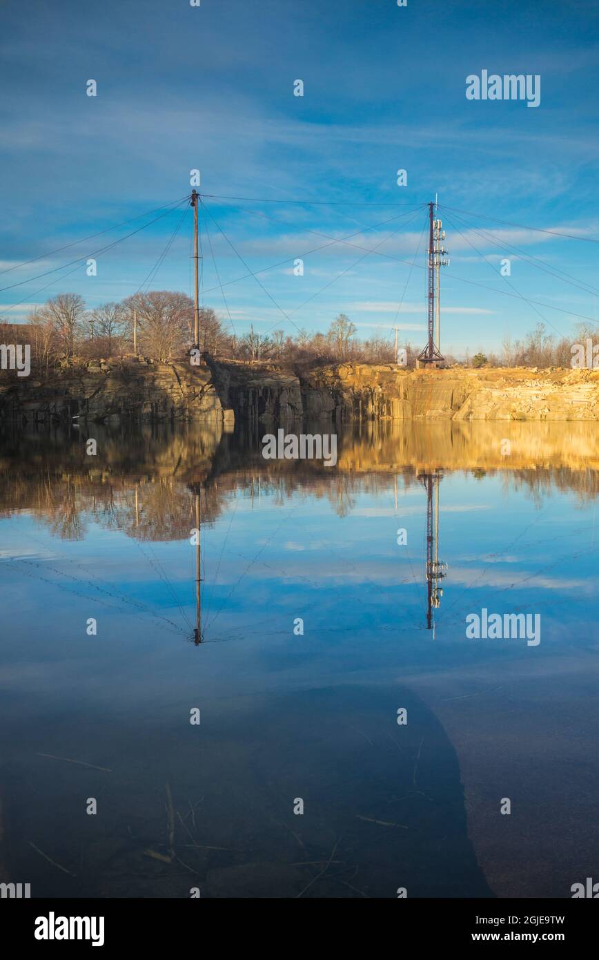 One of the last surviving quarries on cape ann hi-res stock photography ...
