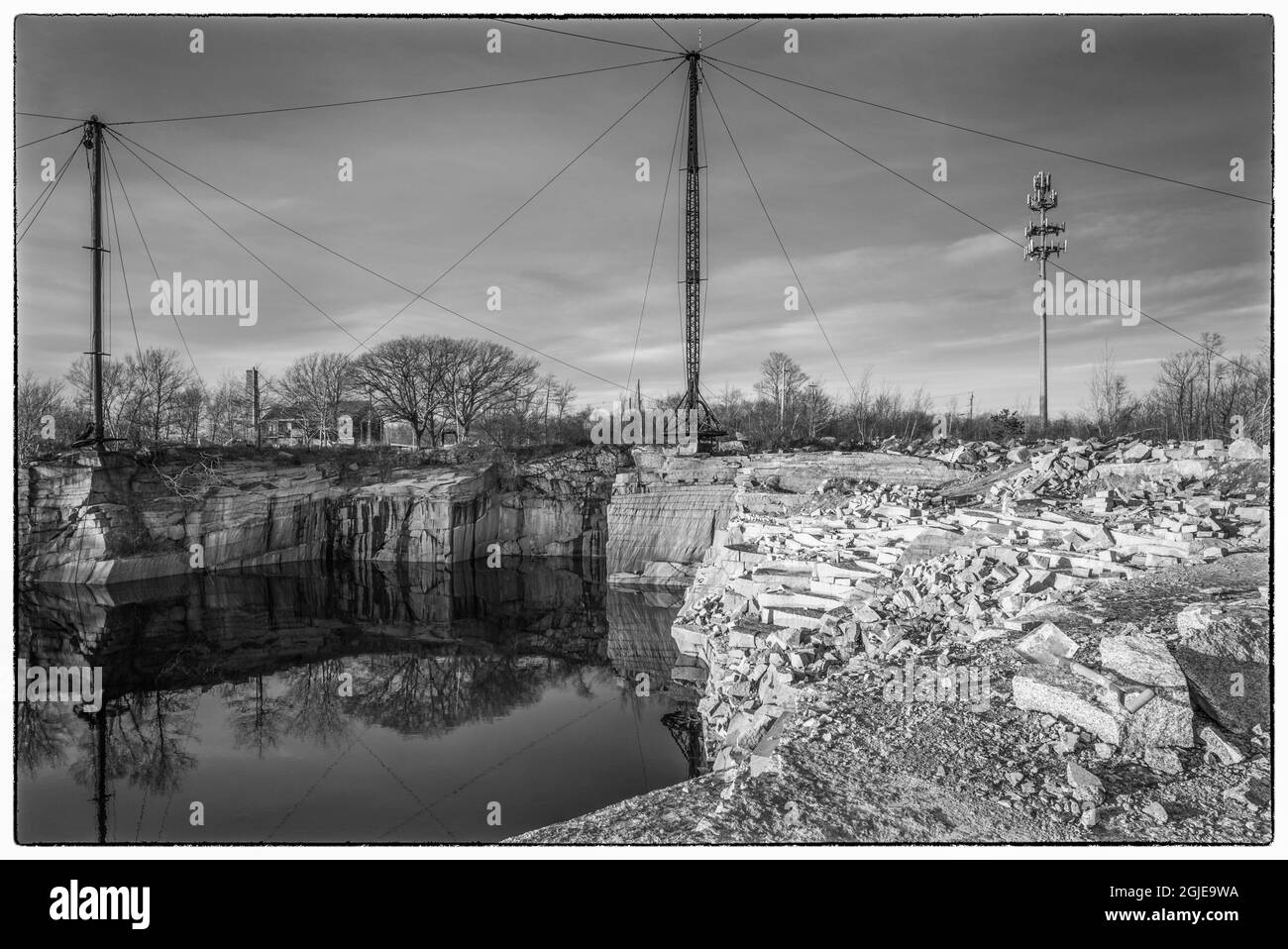 One of the last surviving quarries on cape ann hi-res stock photography ...
