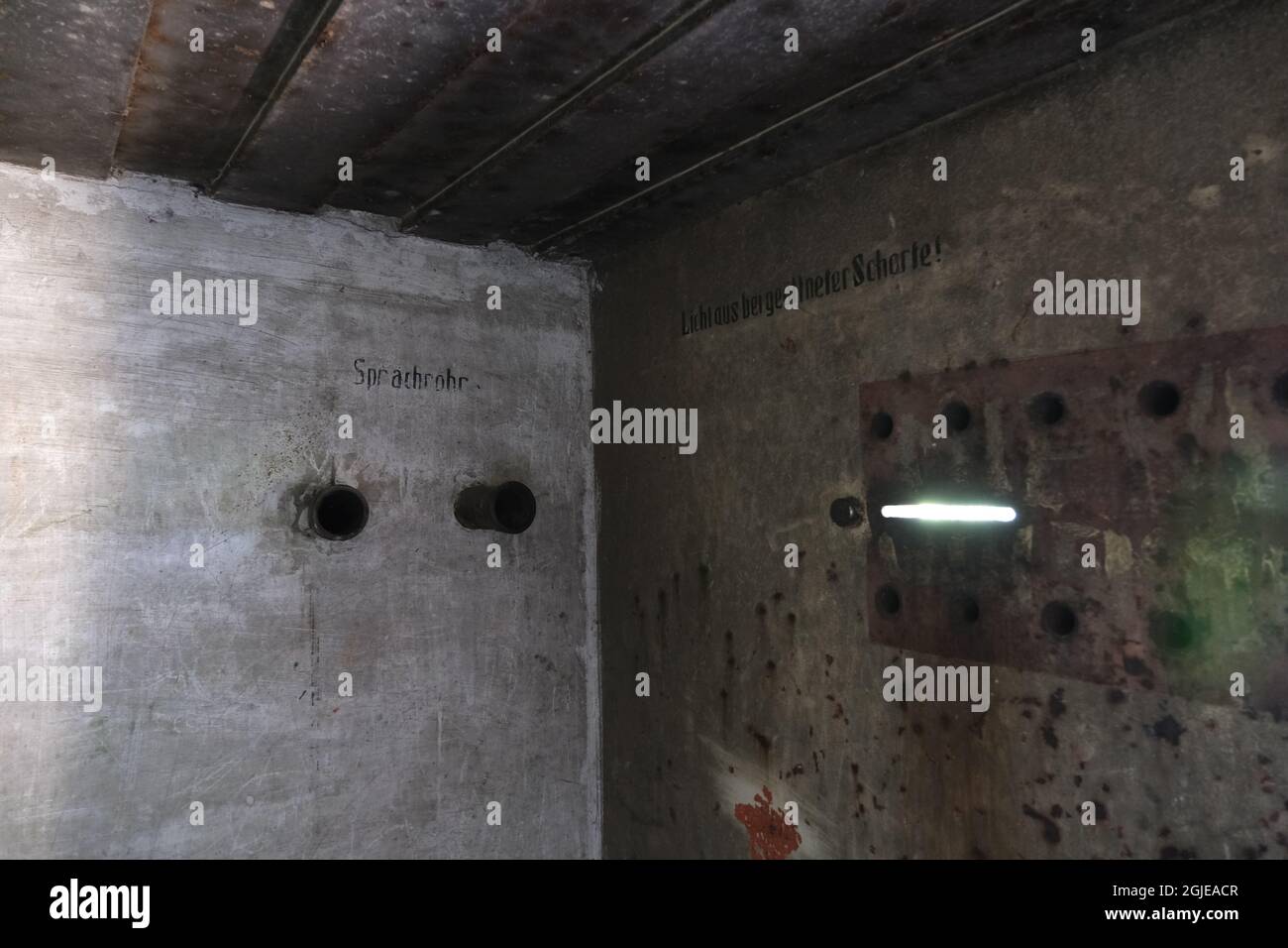 Martiany, Poland - July 19, 2021: A well preserved German bunker type ...