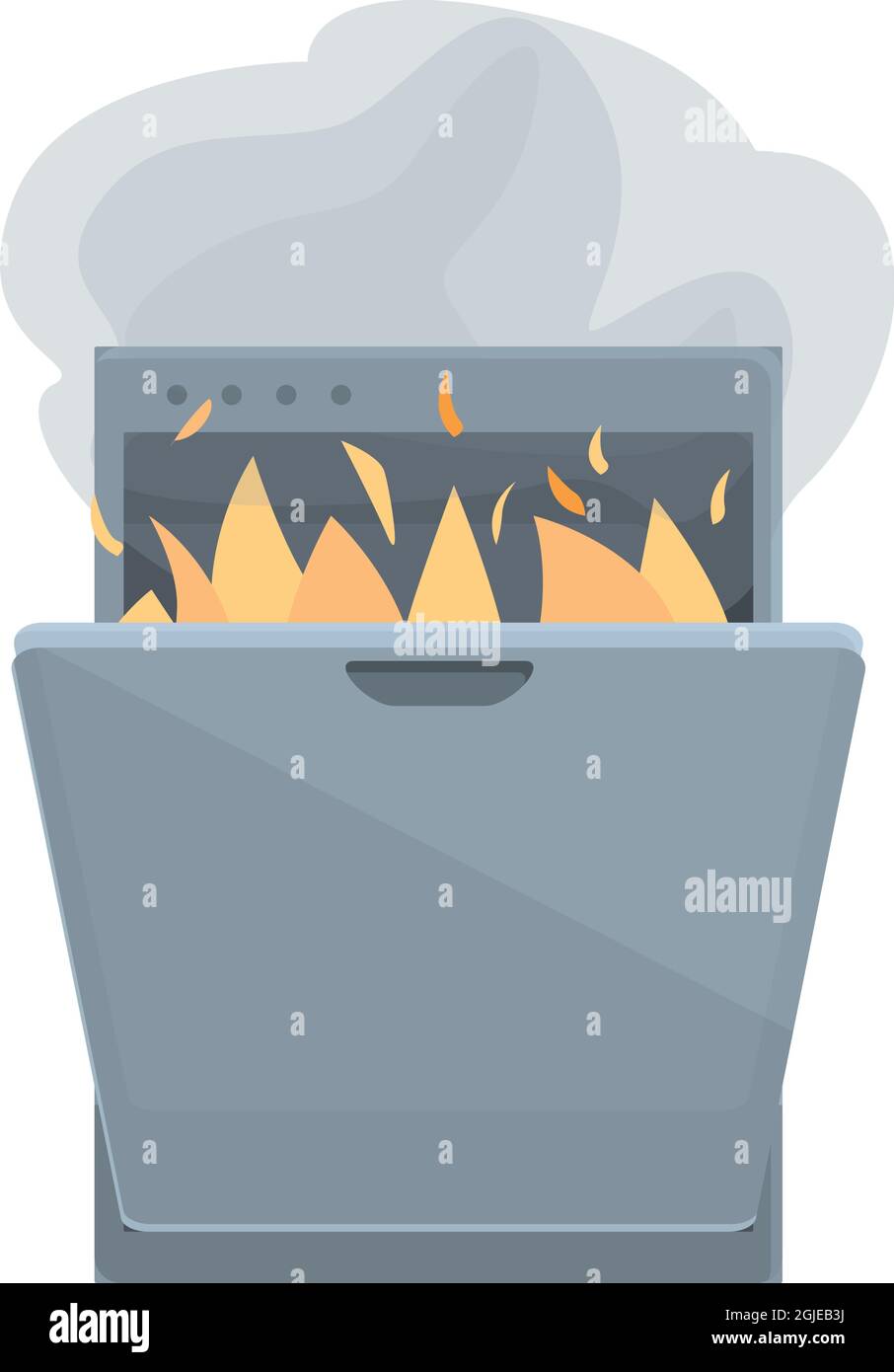 Kitchen Fire Cartoon