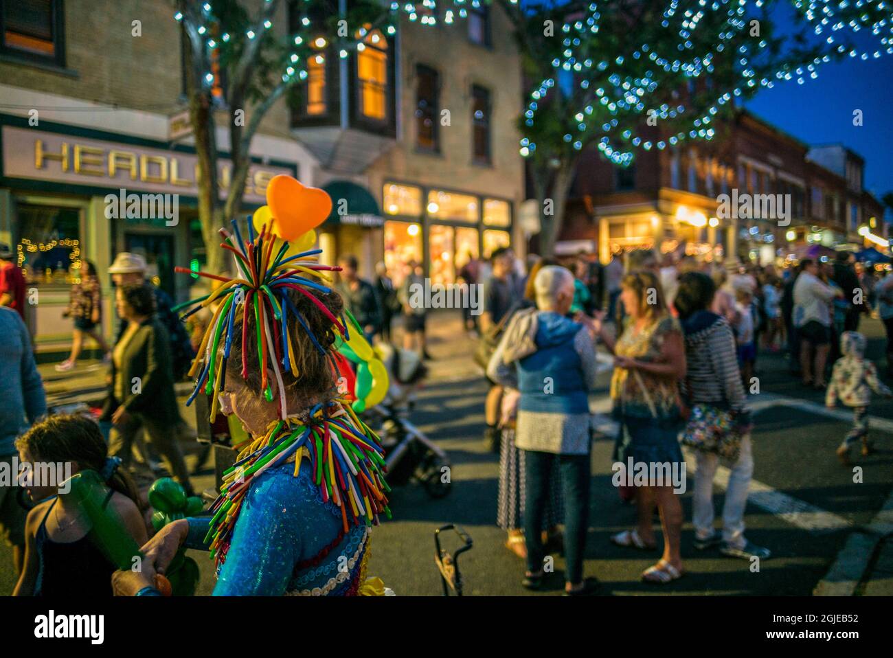 USA, New England, Massachusetts, Cape Ann, Gloucester, Main Street ...