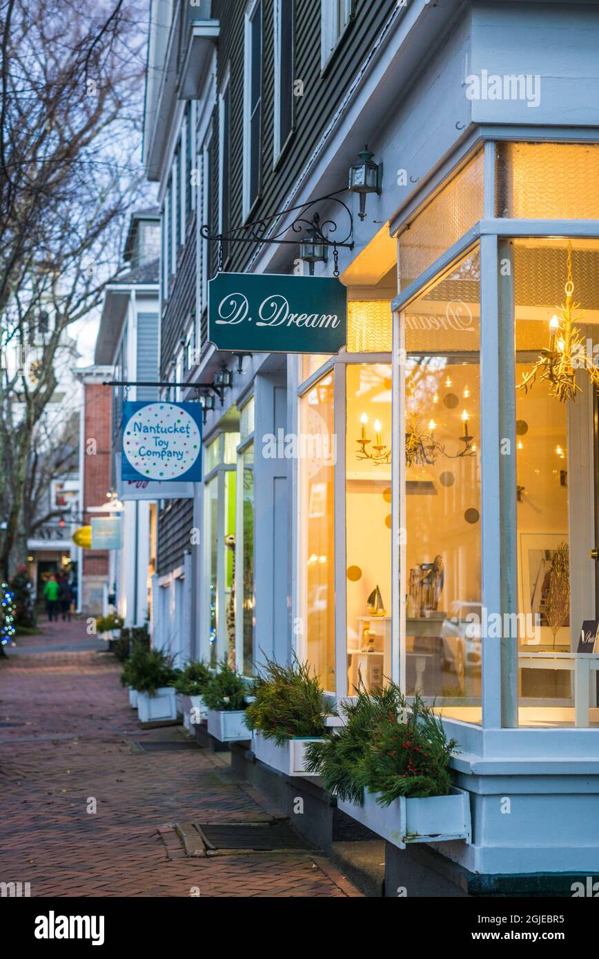 USA, New England, Massachusetts, Nantucket Island, Nantucket Town ...