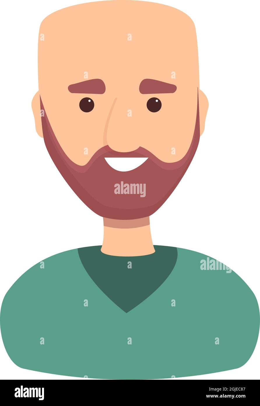 Bald candidate icon cartoon vector. Employee person. Talent search ...