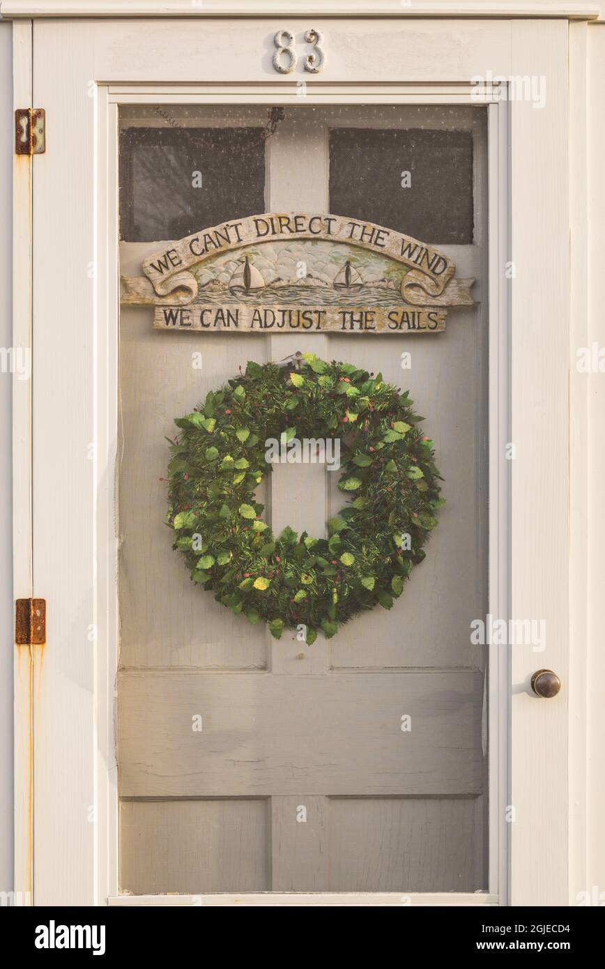 USA, New England, Massachusetts, Cape Cod, Provincetown, door with ...