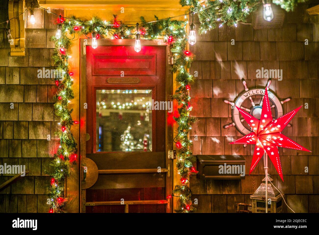 USA, New England, Massachusetts, Cape Cod, Provincetown, Christmas ...