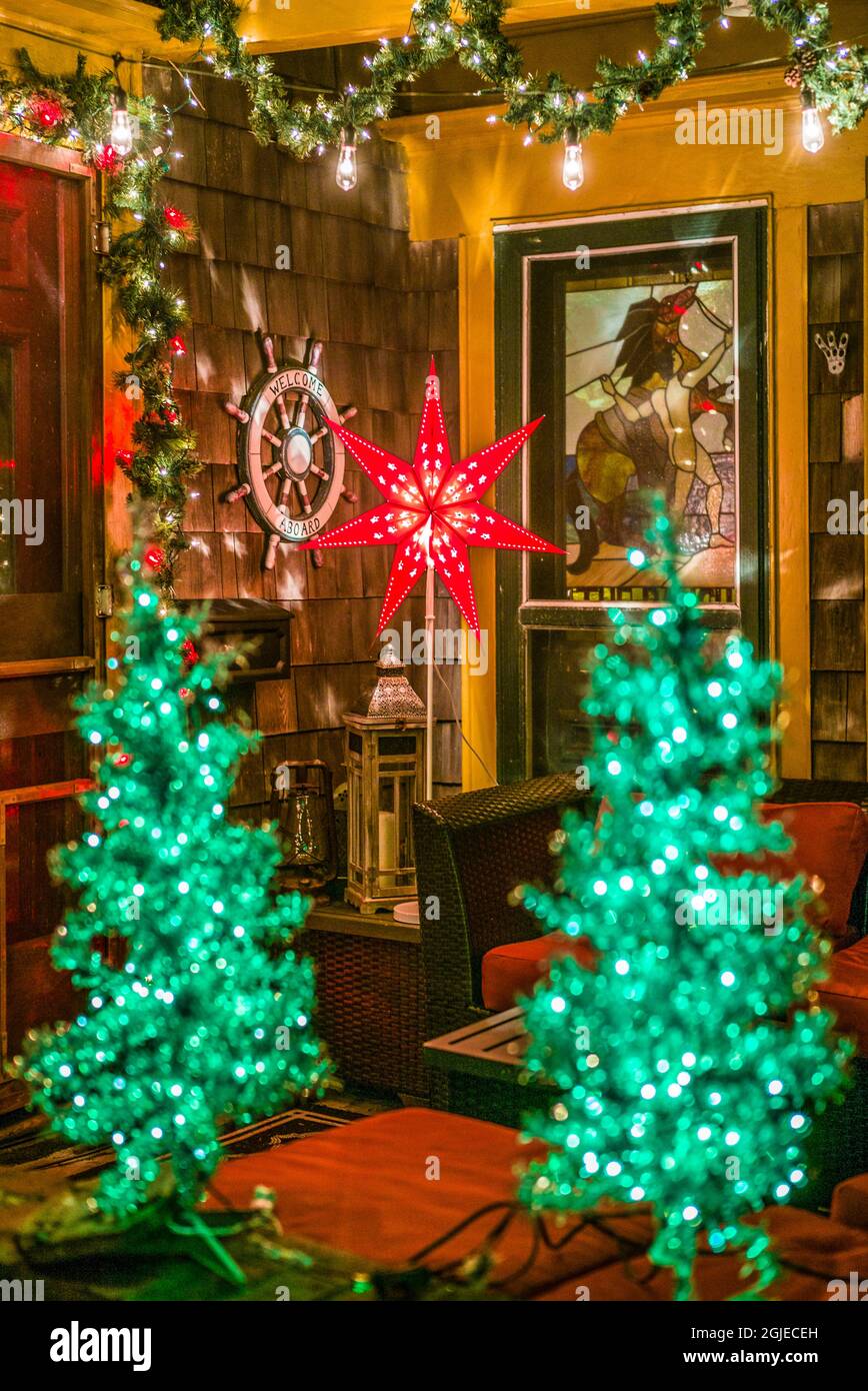 USA, New England, Massachusetts, Cape Cod, Provincetown, Christmas ...