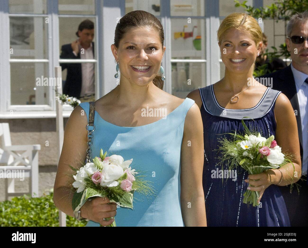 Crown Princess Victoria and Princess Madeleine during the inauguration ...