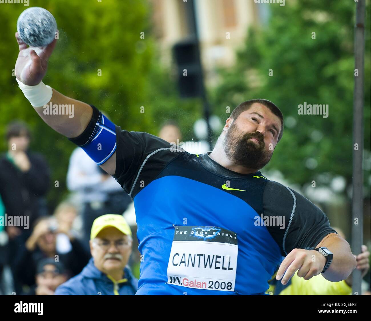 Christian Cantwell of the U.S. competes in the men's shot put at the DN ...