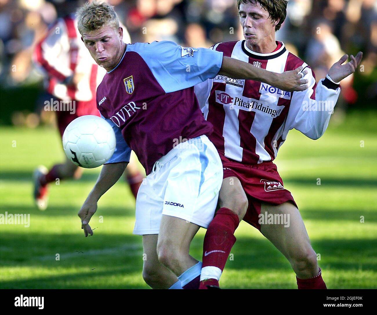 Aston Villas Marcus Allback in action Stock Photo - Alamy
