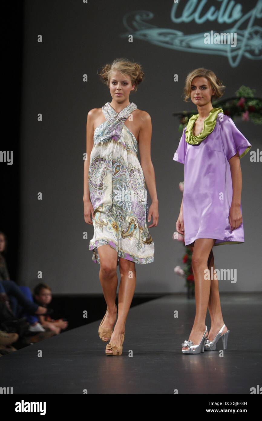 Models Wear Creations From The Maggie Wonka Collection Shown During Oslo Fashion Week Stock