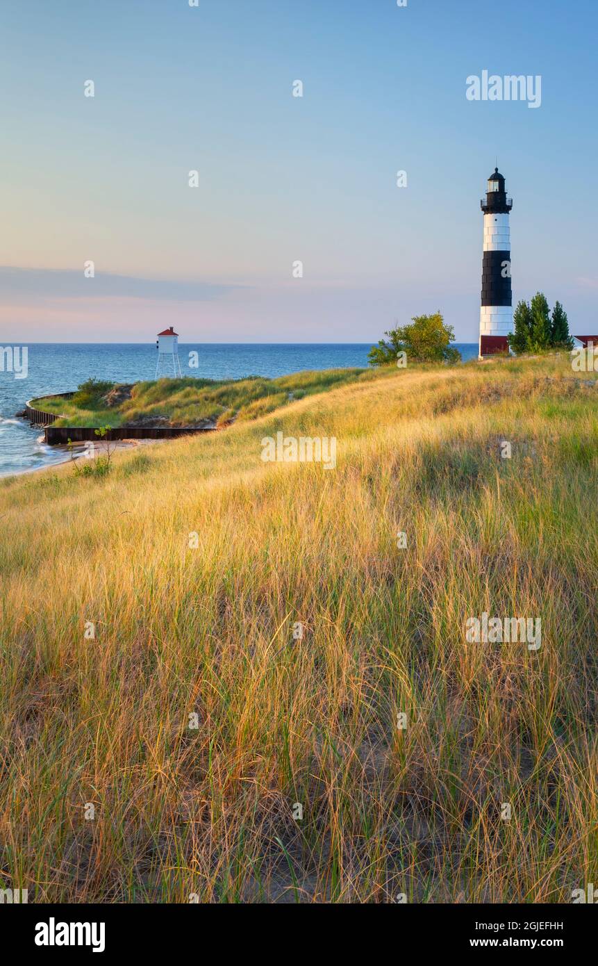 Big Sable Point Lighthouse on the eastern shore of Lake, Michigan ...