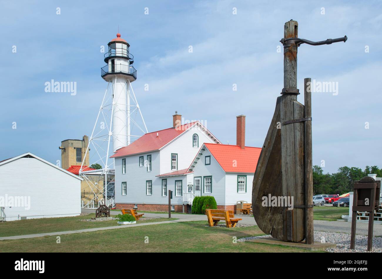 Whitefish Point Lighthouse and Great Lakes Shipwreck Museum. Upper ...