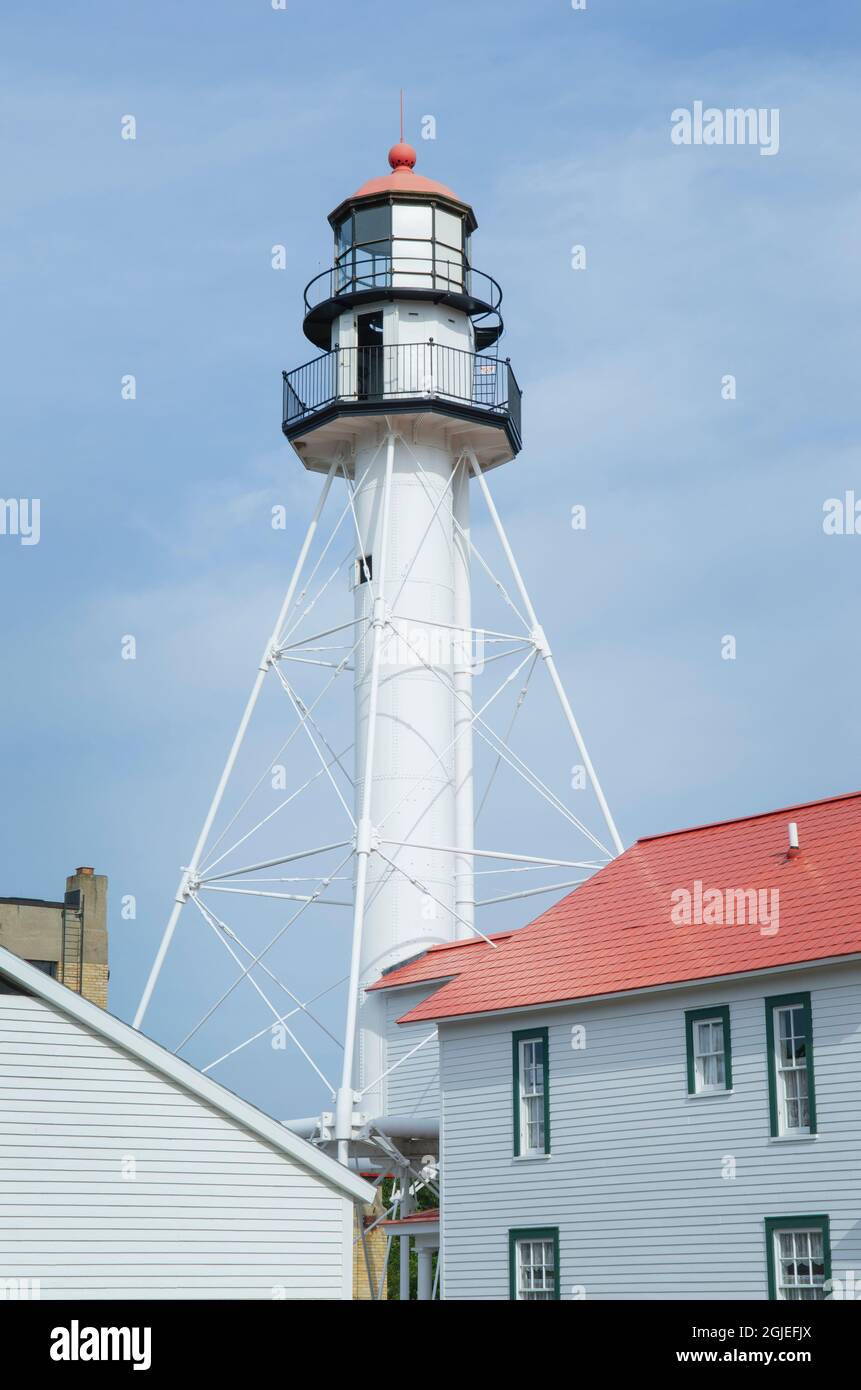 Whitefish Point Lighthouse and Great Lakes Shipwreck Museum. Upper ...