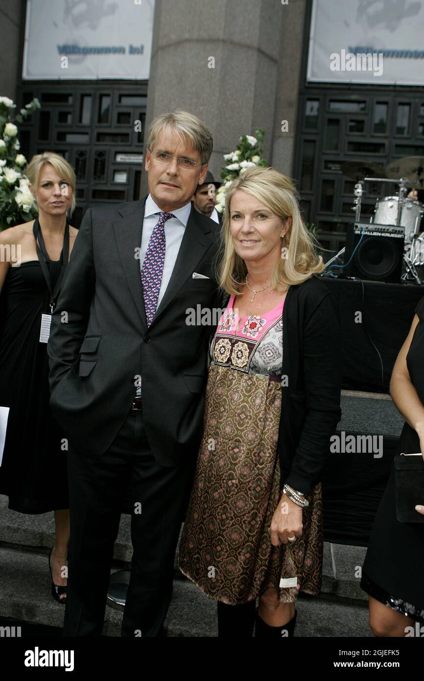 Cevian CEO Christer Gardell and wife Kristina arrive at the Polar Music ...