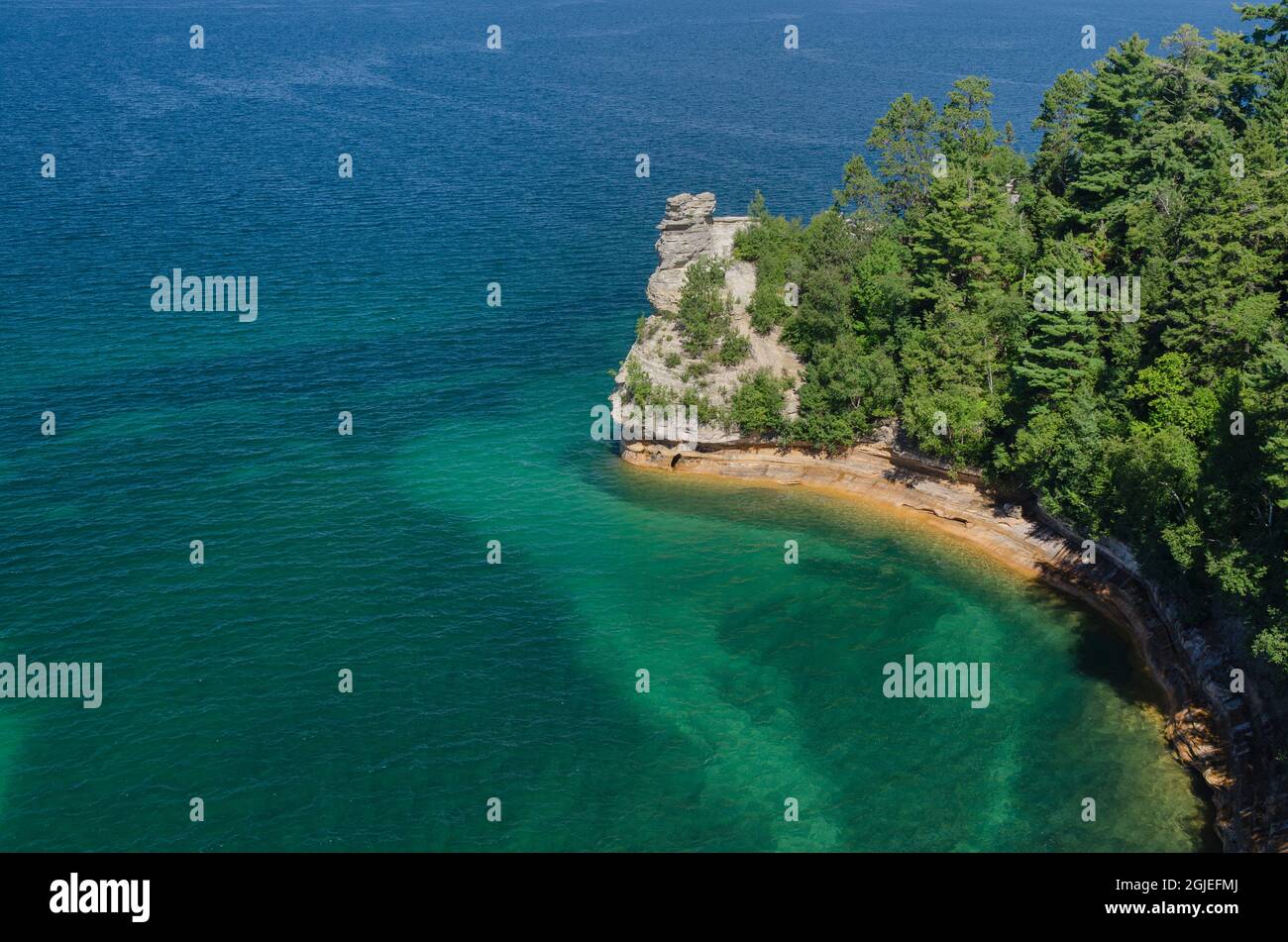 Miners Castle Pictured Rocks National Lakeshore, Michigan Stock Photo ...